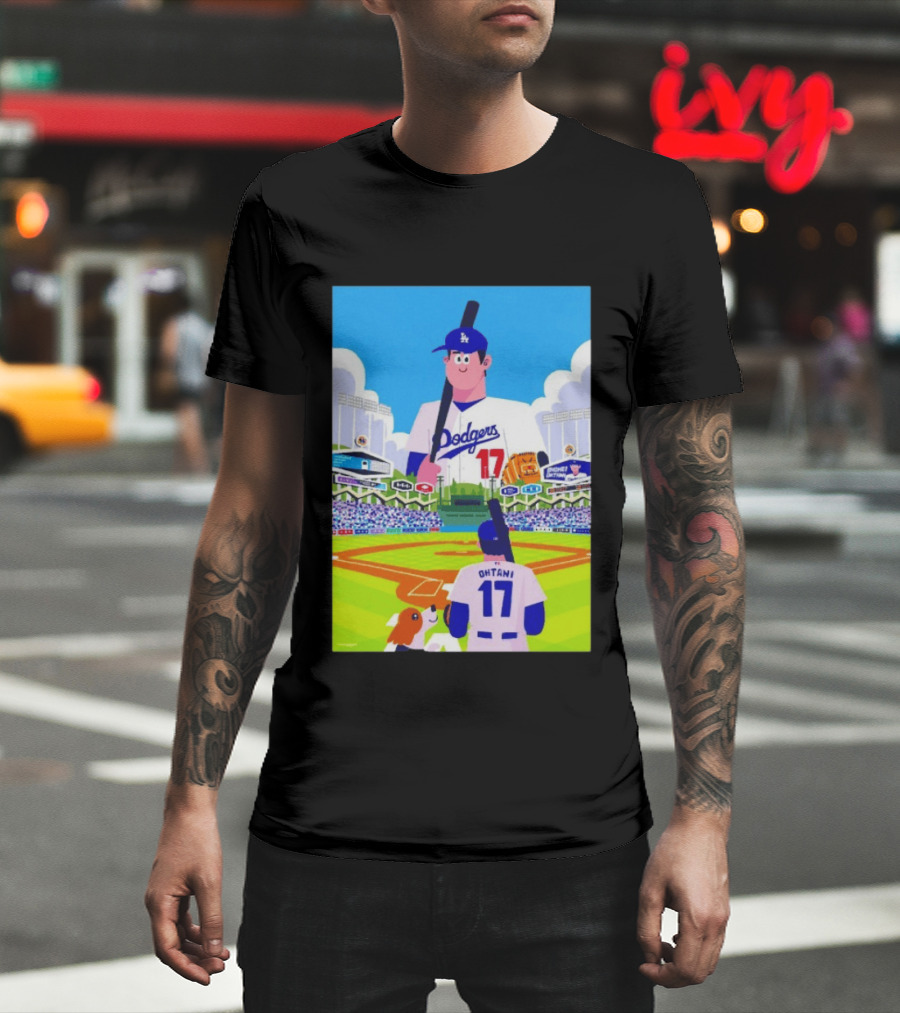 Shohei Ohtani Massive Los Angeles Dodgers 2026 World Baseball Classic Stadium Scene T-Shirt
