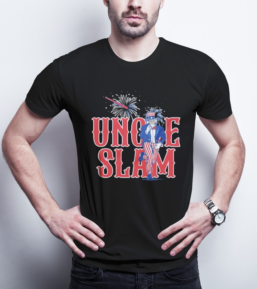 Uncle Slam Aaron Judge Team USA 2026 World Baseball Classic Uncle Sam Fireworks T-Shirt