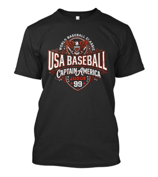 USA Baseball Captain America Judge 99 Independence Wings T-Shirt