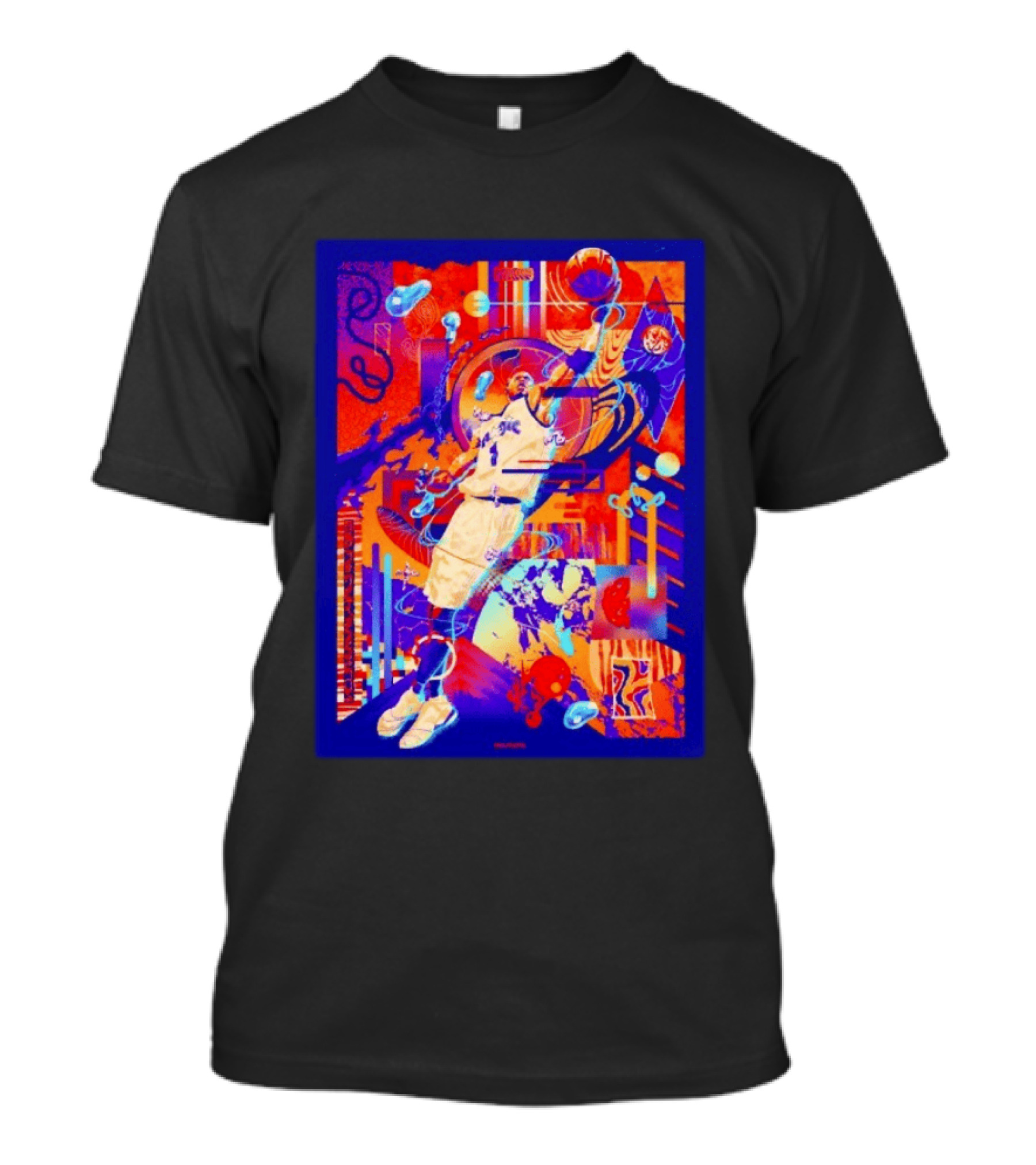 Tracy McGrady Orlando Magic Dunk Retro Style Blue T-Shirt