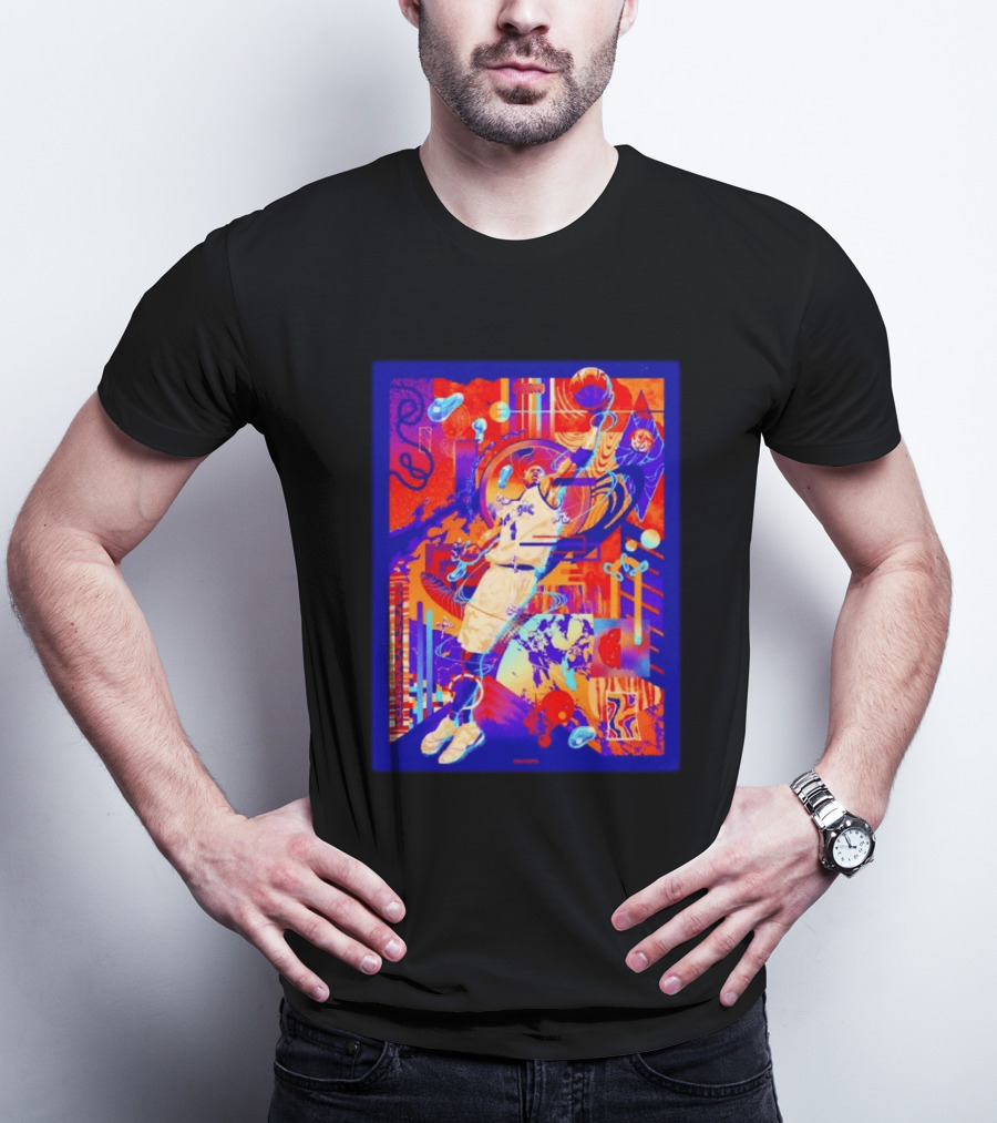 Tracy McGrady Orlando Magic Dunk Retro Style Blue T-Shirt