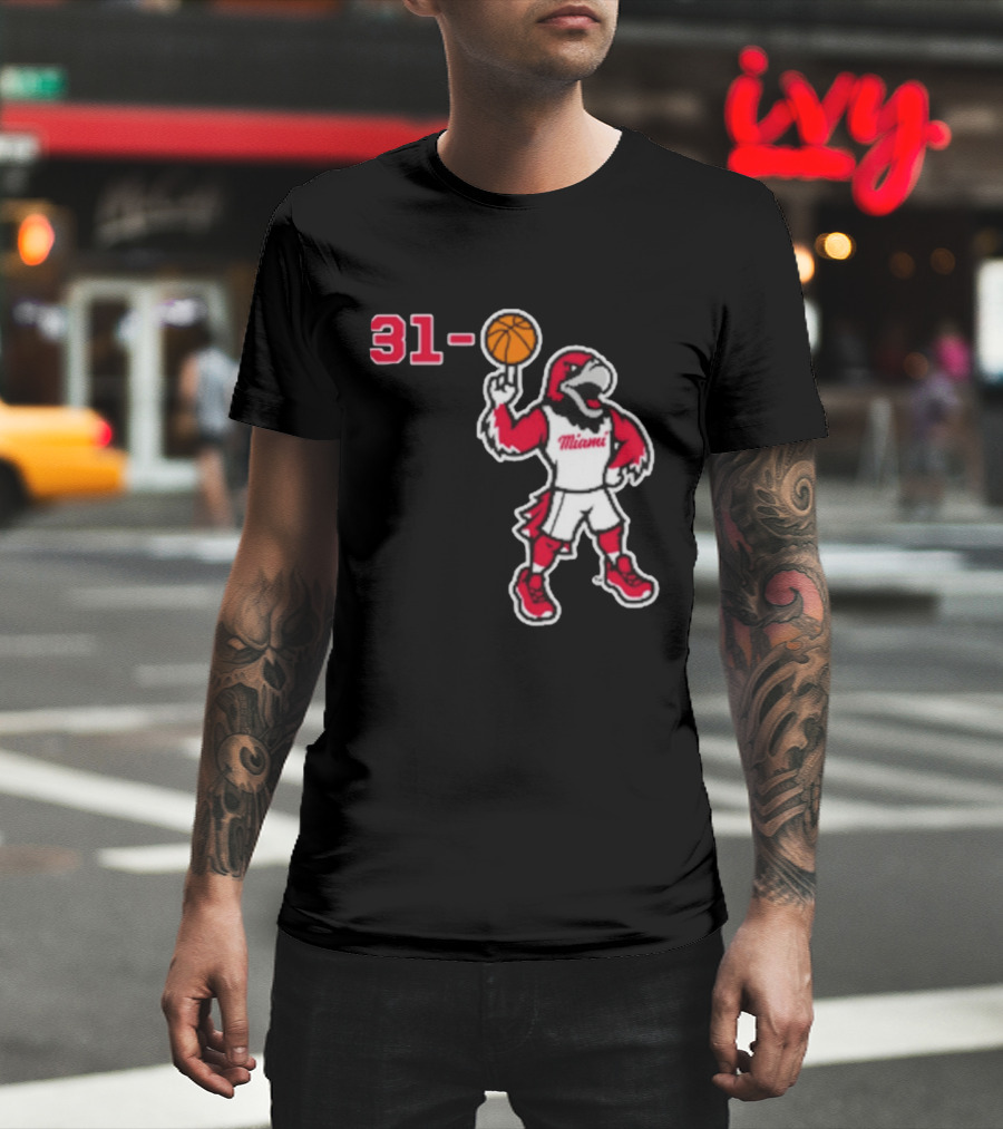 Miami RedHawks Basketball Swoop 31 0 T-Shirt
