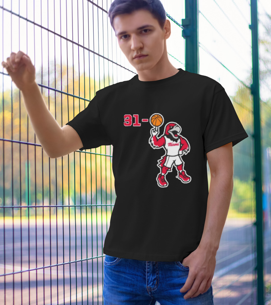 Miami RedHawks Basketball Swoop 31 0 T-Shirt