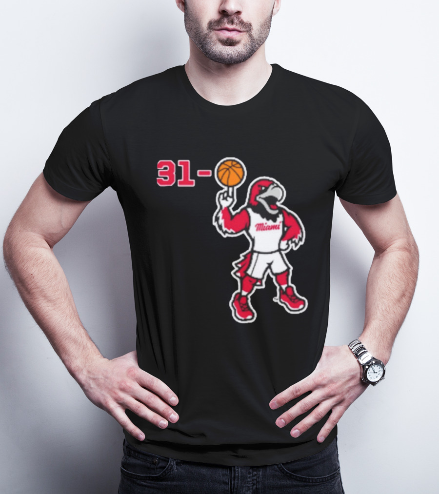 Miami RedHawks Basketball Swoop 31 0 T-Shirt