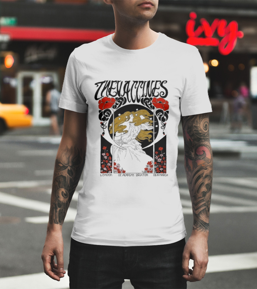 The Vaccines March 13 2026 London Alphonse Mucha T-Shirt