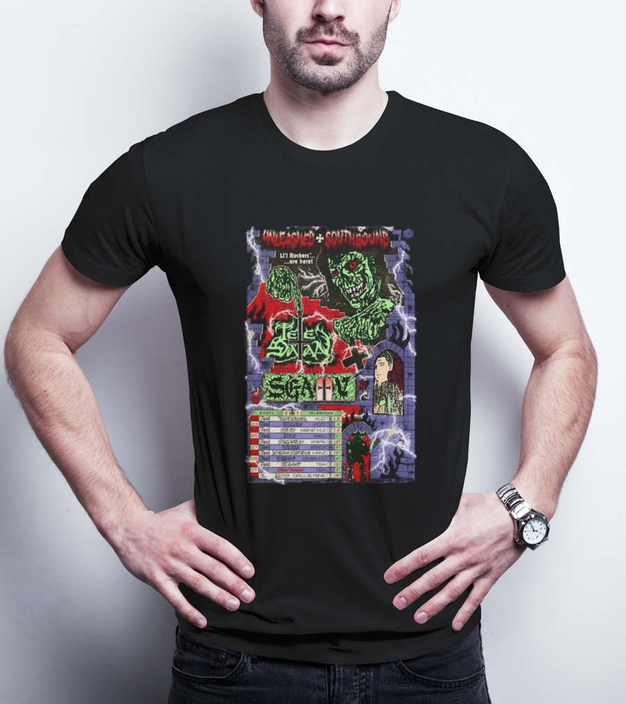 Unleashed Southbound Telesatan Tour 2026 Lil' Rockers Scary Dates T-Shirt