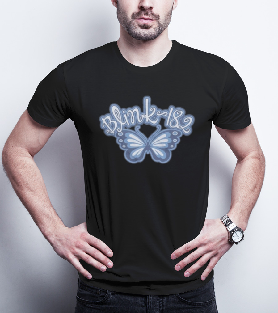 Blink 182 Butterfly Limited Edition Baby Blue T-Shirt