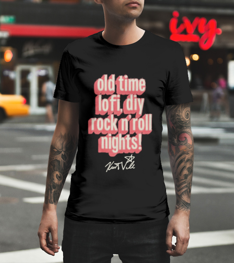 Old Time Lofi DIY Rock N'Roll Nights Kurt Vile T-Shirt