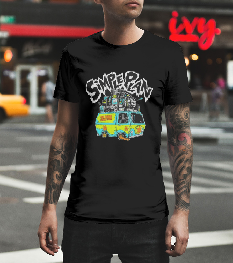 Simple Plan On Tour Since 1999 Scooby Doo Inspired Van T-Shirt