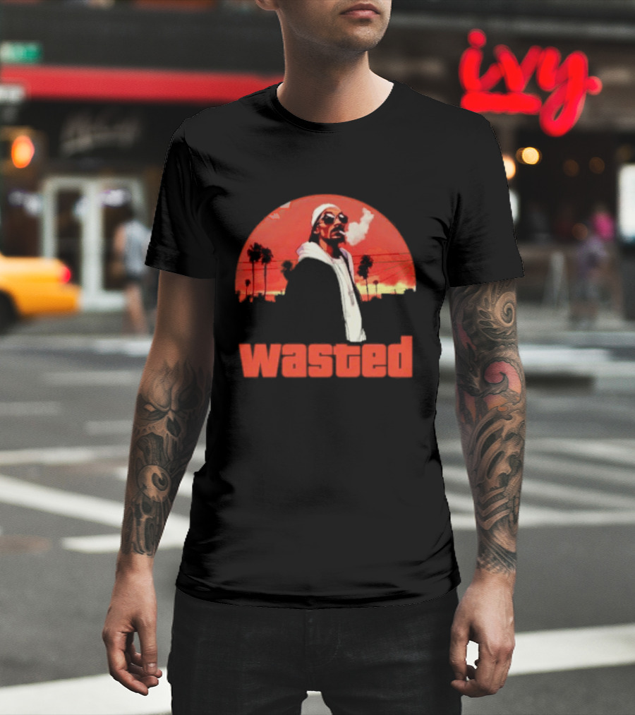 Wasted Sunset Palm Trees Snoop Dogg T-Shirt