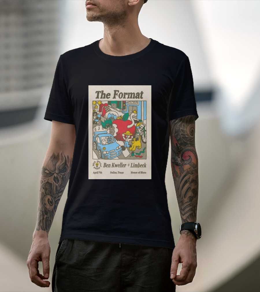 The Format April 7th Dallas Texas House Of Blues Ben Kweller Limbeck Tour T-Shirt