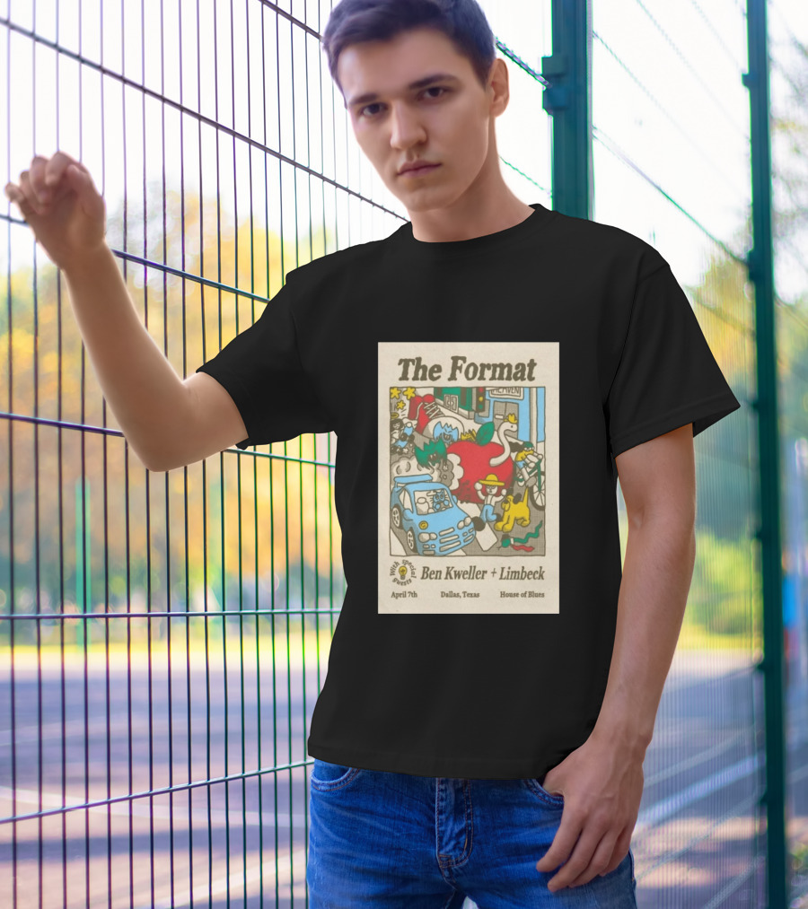 The Format April 7th Dallas Texas House Of Blues Ben Kweller Limbeck Tour T-Shirt