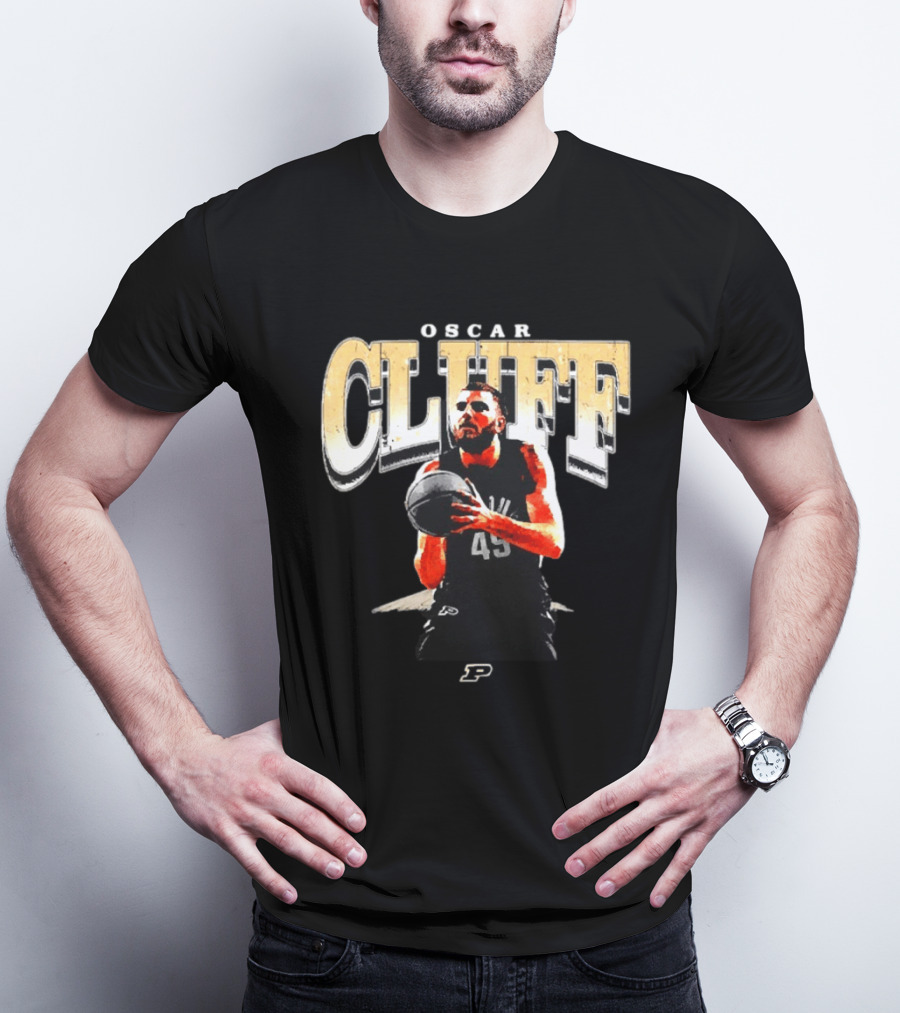 Oscar Cluff Purdue Boilermakers Basketball Player Number 45 T-Shirt