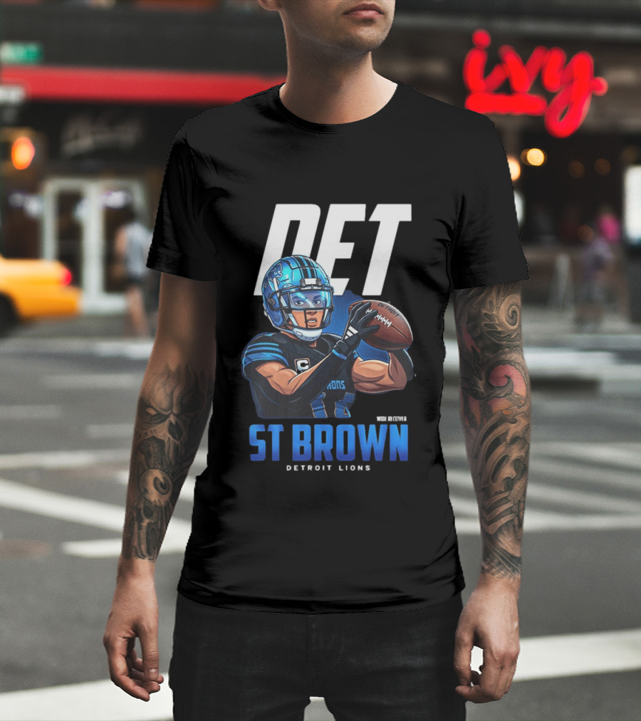 DET St Brown Detroit Lions Football T-Shirt