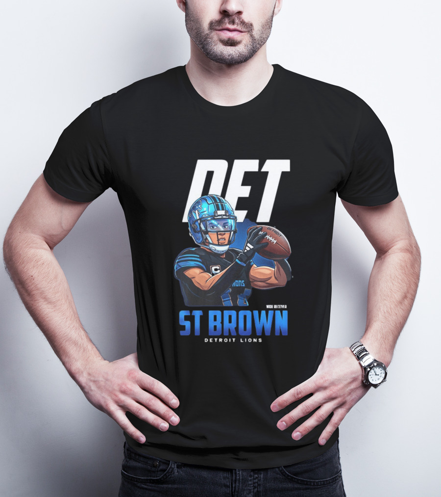 DET St Brown Detroit Lions Football T-Shirt