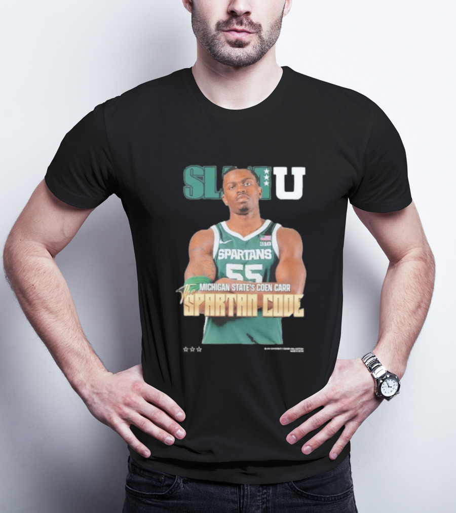 SLAMU Michigan State Spartans Coen Carr The Spartan Code T-Shirt