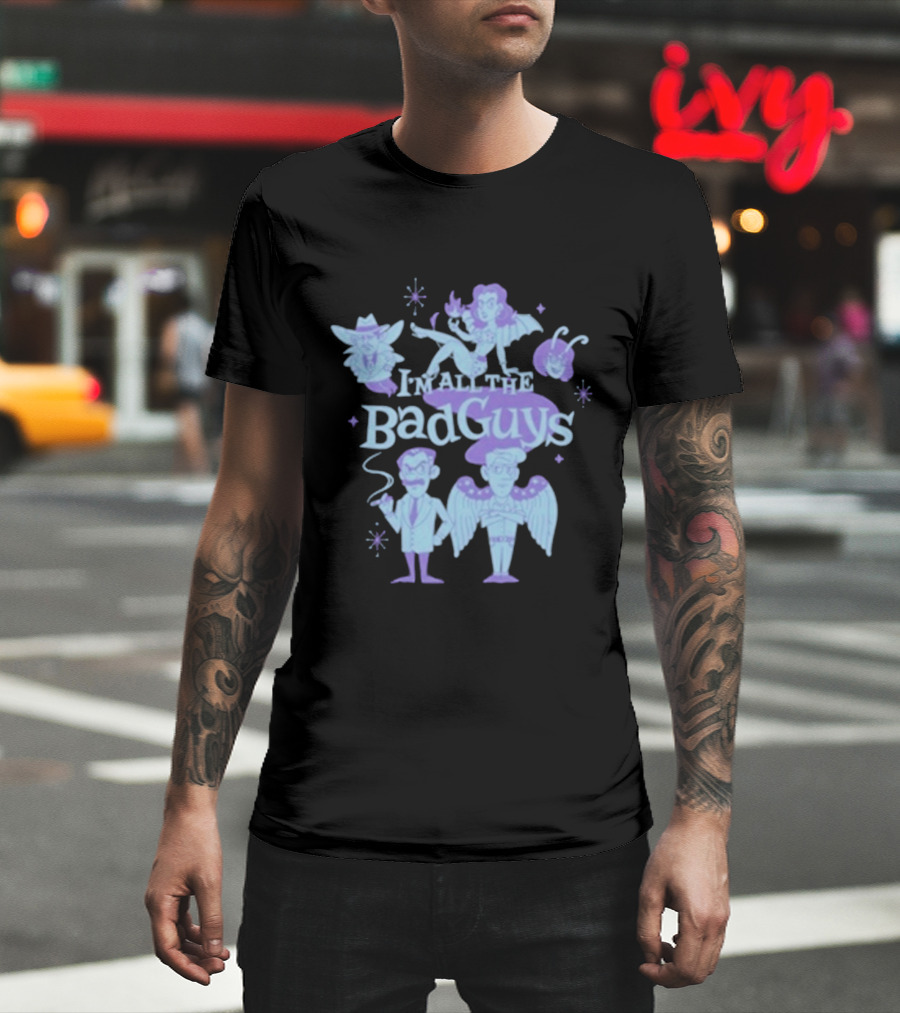 Dropout I'm All The Bad Guys Cartoon Villains Smoking And Capes T-Shirt