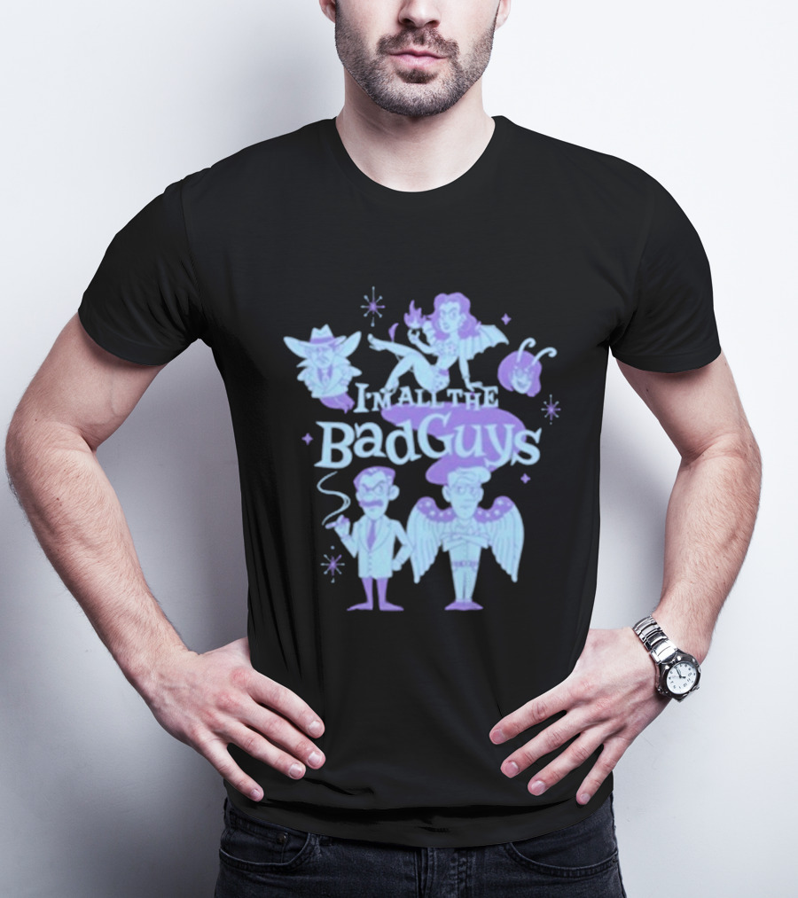 Dropout I'm All The Bad Guys Cartoon Villains Smoking And Capes T-Shirt