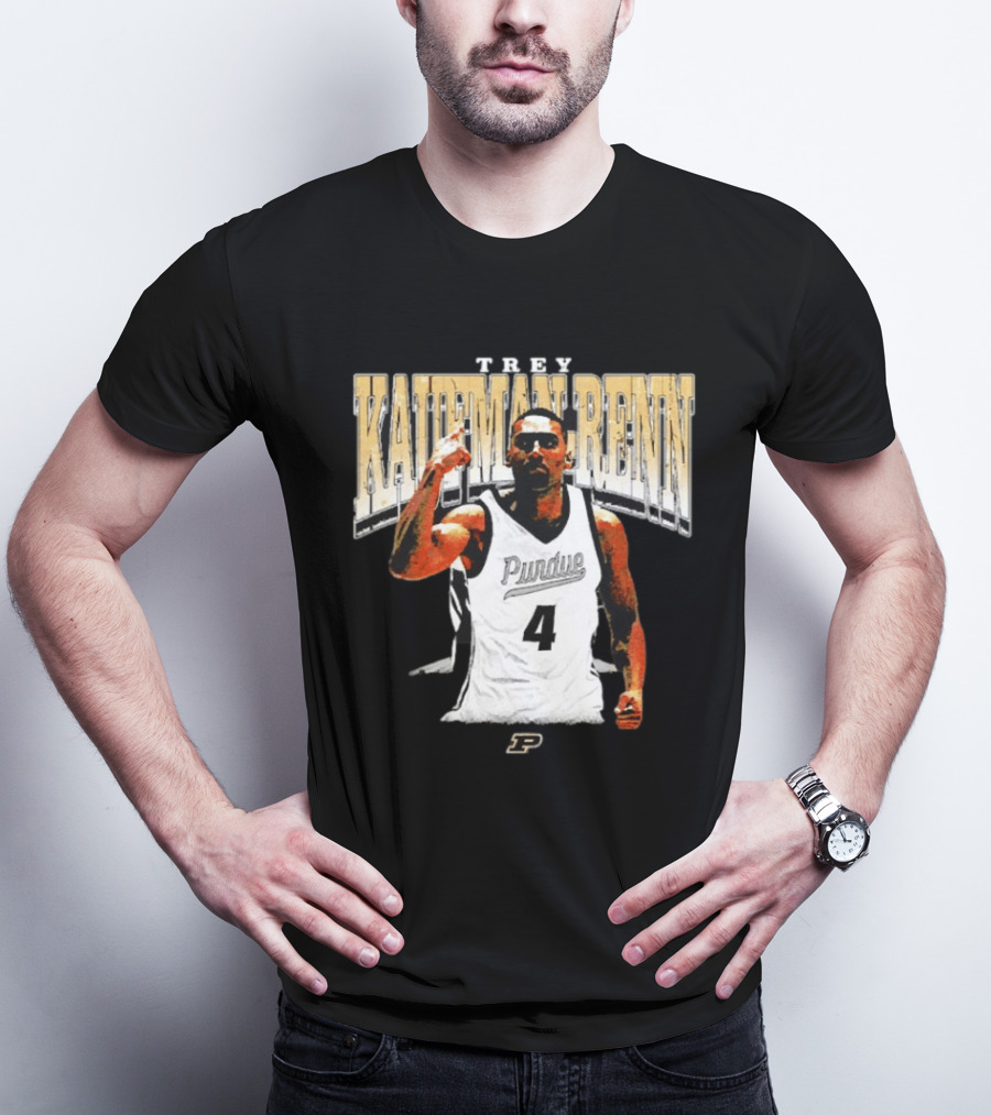 Trey Kaufman Renn Purdue Boilermakers Basketball Number 4 T-Shirt