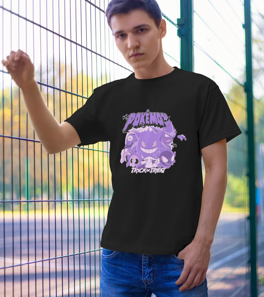 Pokémon Halloween Trick Or Treat Ghost Type Characters T-Shirt