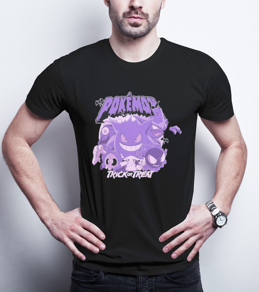 Pokémon Halloween Trick Or Treat Ghost Type Characters T-Shirt
