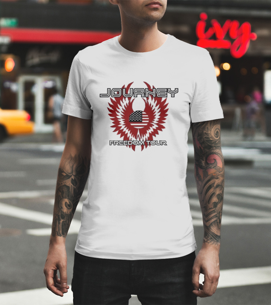 Journey Freedom Tour American Flag Eagle T-Shirt