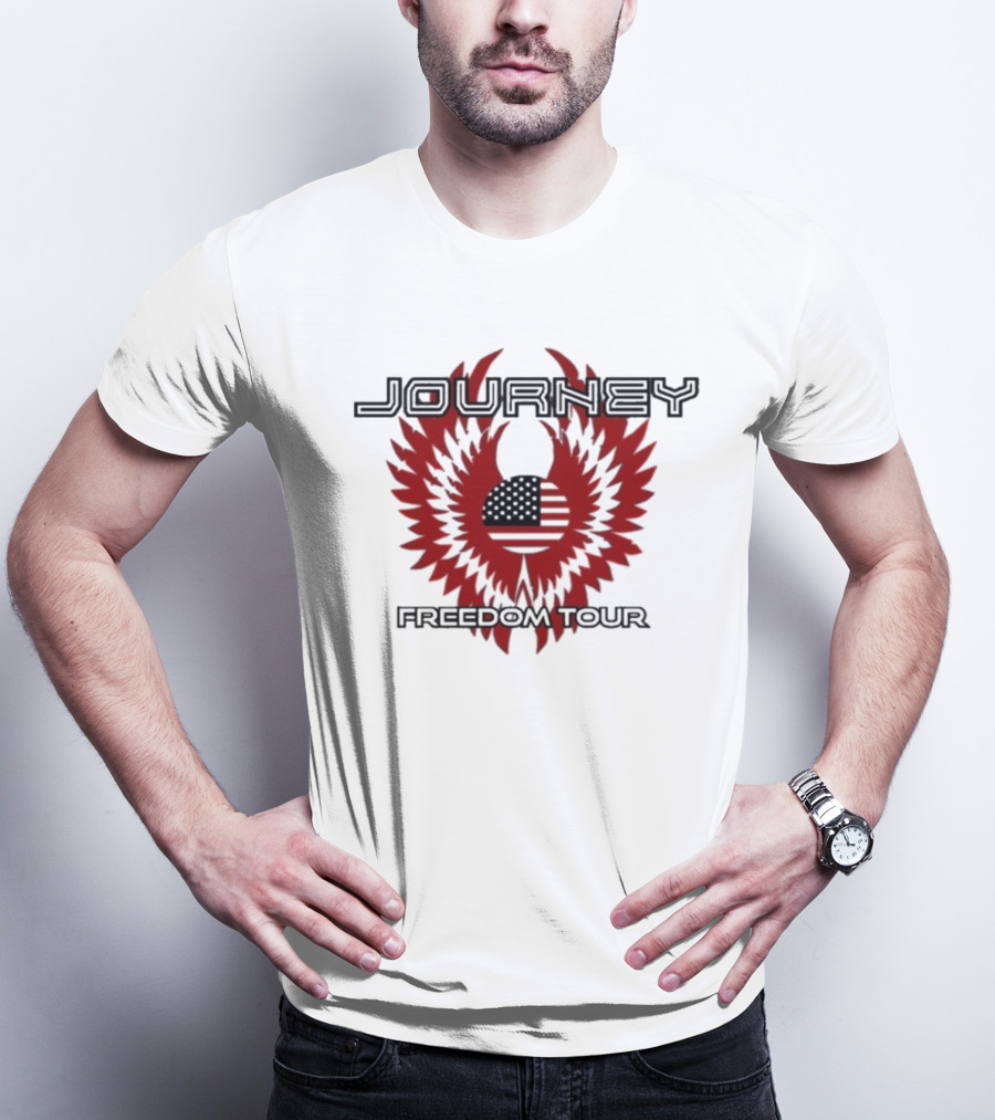Journey Freedom Tour American Flag Eagle T-Shirt
