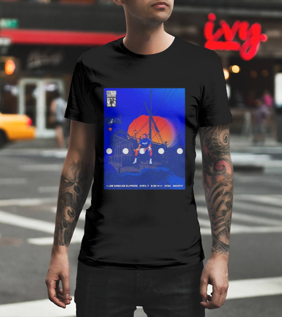 Kyrie Irving Dallas Mavericks Game At Los Angeles Clippers April 7 9:30 PM KFAA MavsTV T-Shirt