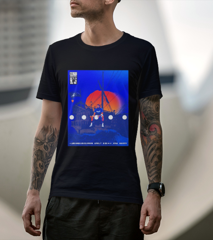 Kyrie Irving Dallas Mavericks Game At Los Angeles Clippers April 7 9:30 PM KFAA MavsTV T-Shirt