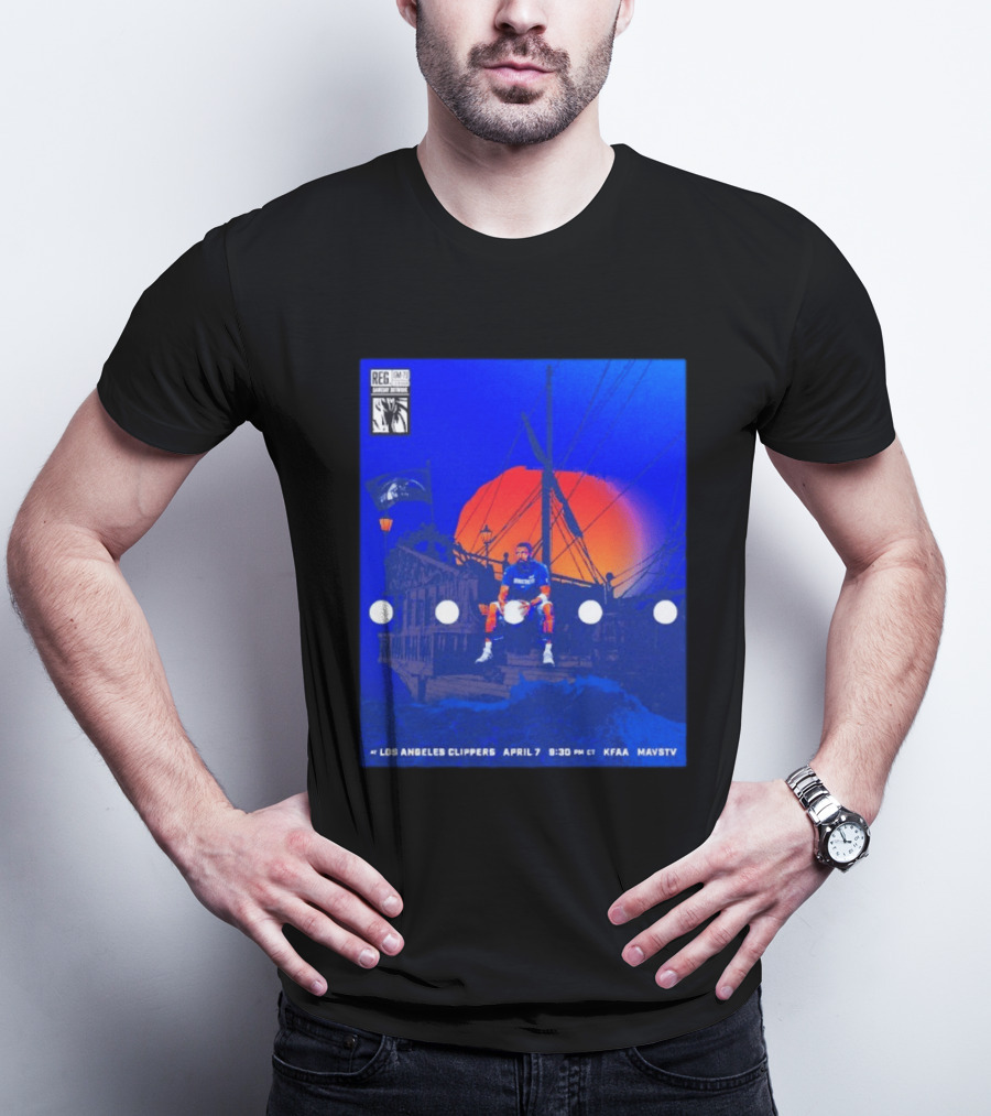 Kyrie Irving Dallas Mavericks Game At Los Angeles Clippers April 7 9:30 PM KFAA MavsTV T-Shirt