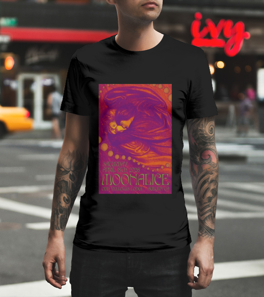 Moonalice Saturday April 18th 2026 Odd Fellows Lodge Auburn CA T-Shirt