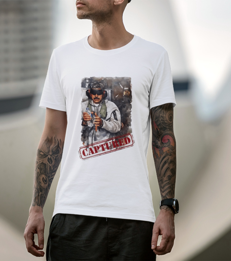 Nicolás Maduro Blindfolded Holding Water Bottle Captured Stamp T-Shirt