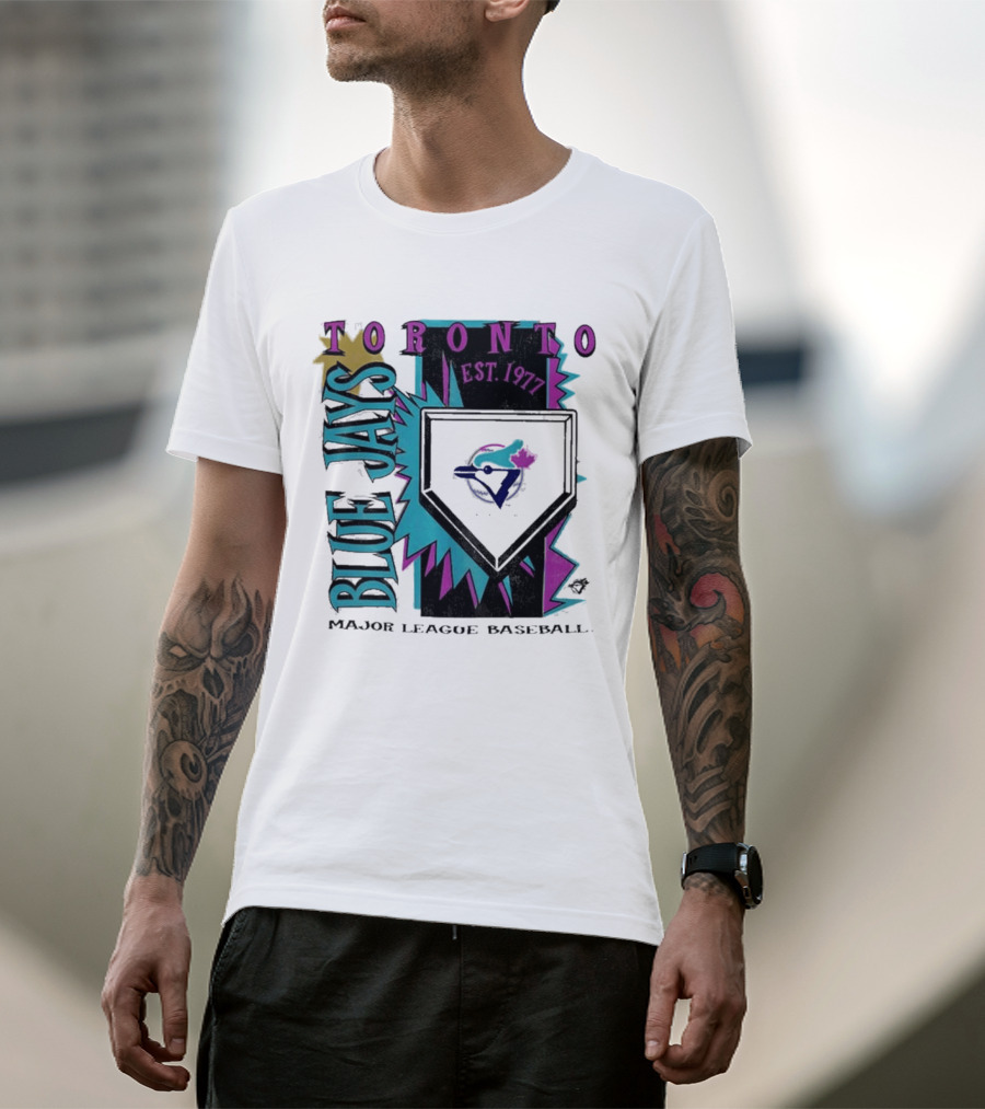 Toronto Blue Jays Major League Baseball Cooperstown Neon Field Est 1977 T-Shirt