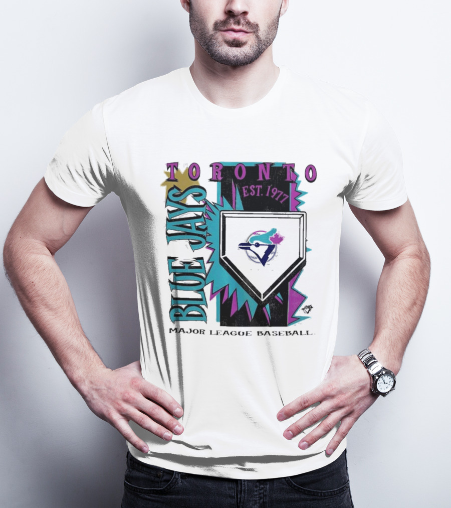 Toronto Blue Jays Major League Baseball Cooperstown Neon Field Est 1977 T-Shirt