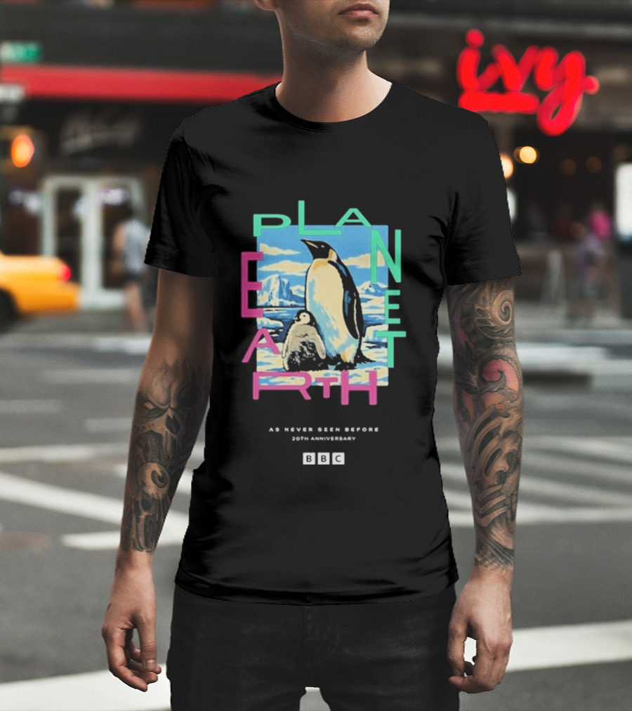 Bbc Earth Planet Earth Penguin As Never Seen Before 50th Anniversary T-Shirt