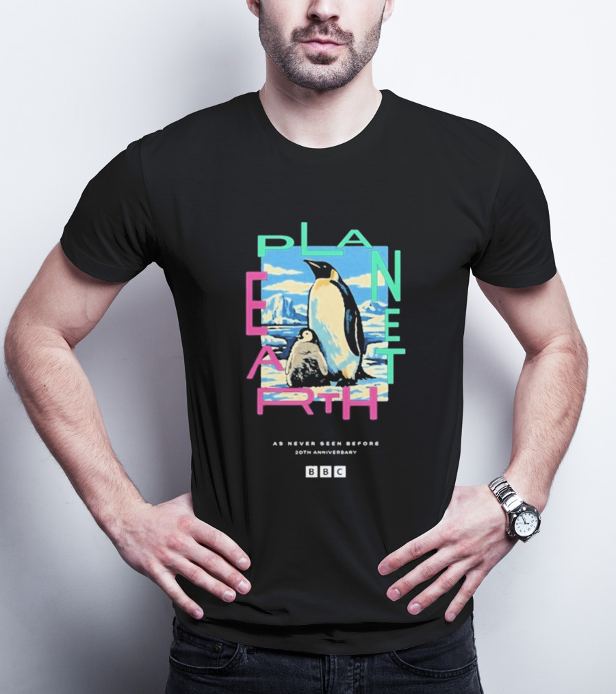 Bbc Earth Planet Earth Penguin As Never Seen Before 50th Anniversary T-Shirt