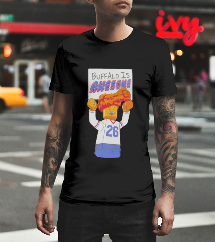 Buffalo Is Awesome Buffalo Bills Chicken Wing Hat 26 Football Fan T-Shirt