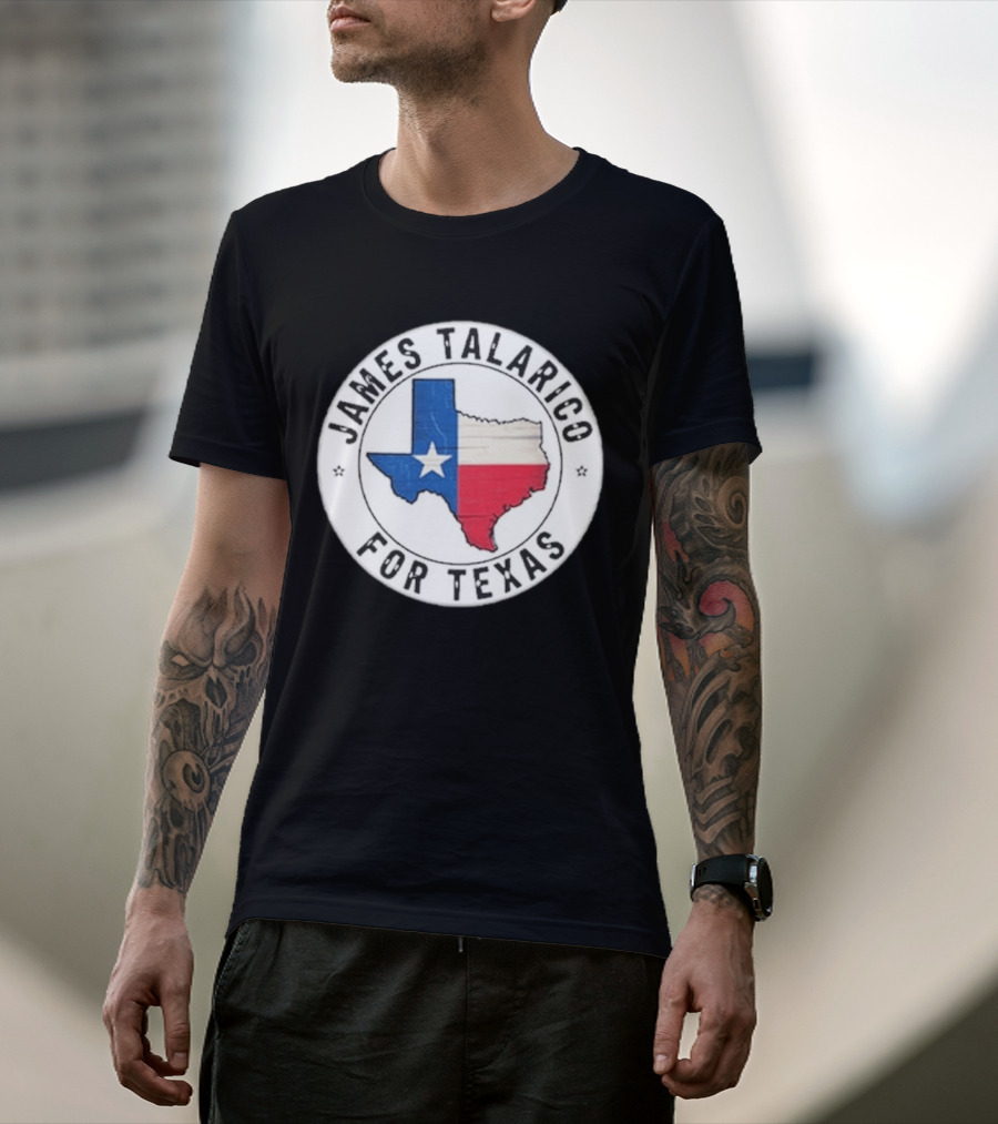 James Talarico For Texas 2026 Texas State Flag Map T-Shirt