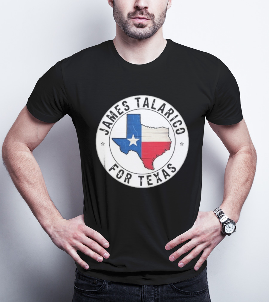 James Talarico For Texas 2026 Texas State Flag Map T-Shirt