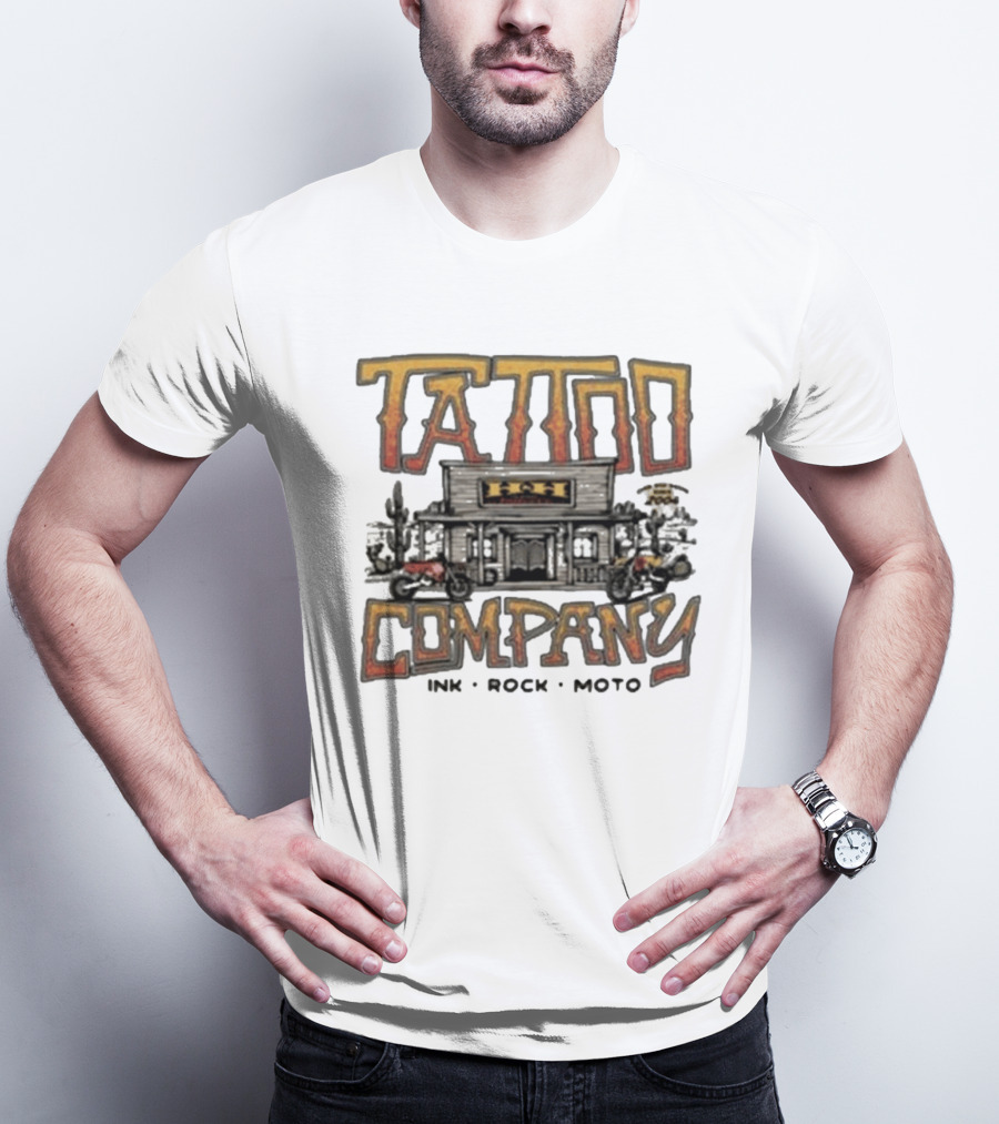 Hart & Huntington Tattoo Company Ink Rock Moto Saloon T-Shirt