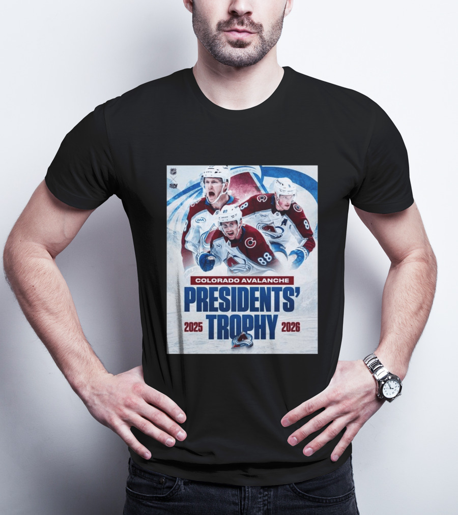 Colorado Avalanche NHL Presidents' Trophy 2025 2026 T-Shirt