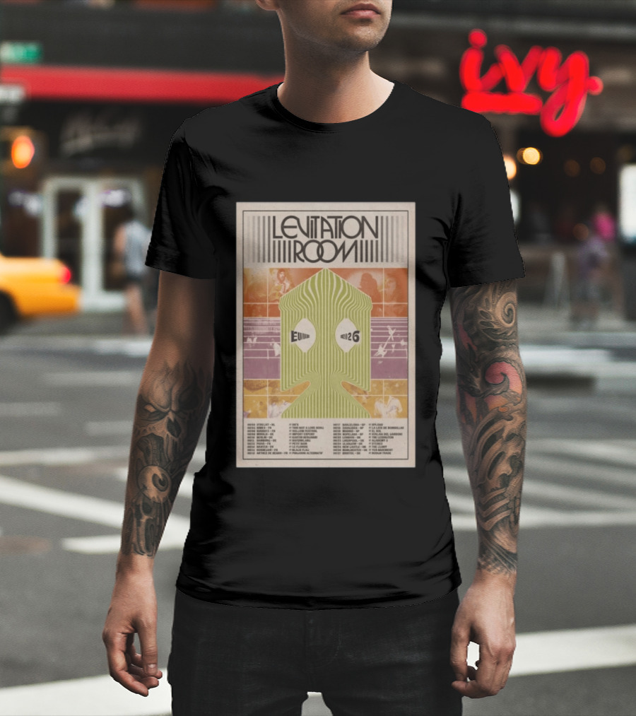 Levitation Room EUUK 2026 Tour Vintage Style Psychedelic Concert Dates T-Shirt