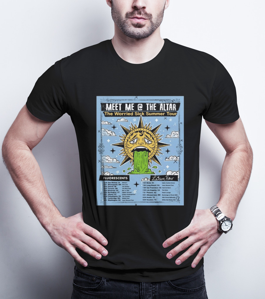 Meet Me @ The Altar The Worried Sick Summer Tour 2026 Dates Fluorescents Leisure Hour T-Shirt