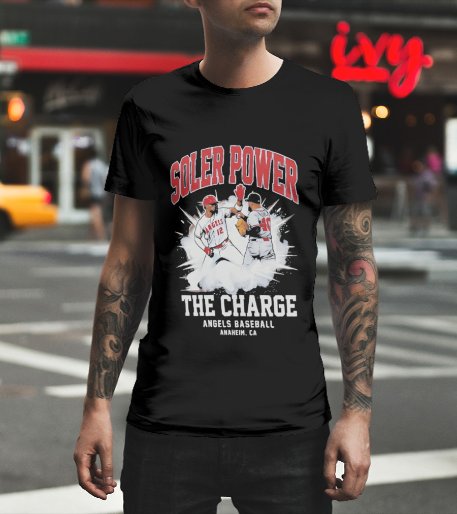Soler Power The Charge Angels Baseball Anaheim CA T-Shirt