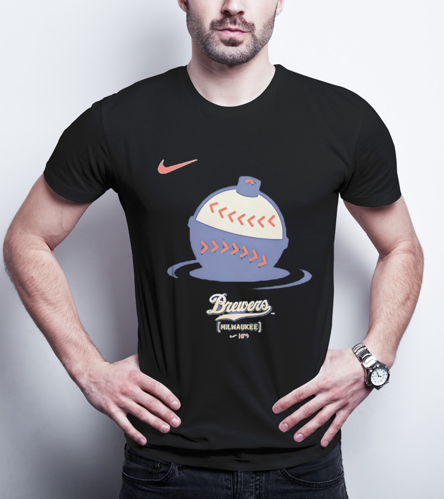 Nike Milwaukee Brewers Brewers Milwaukee 414 2026 City Connect Large T-Shirt