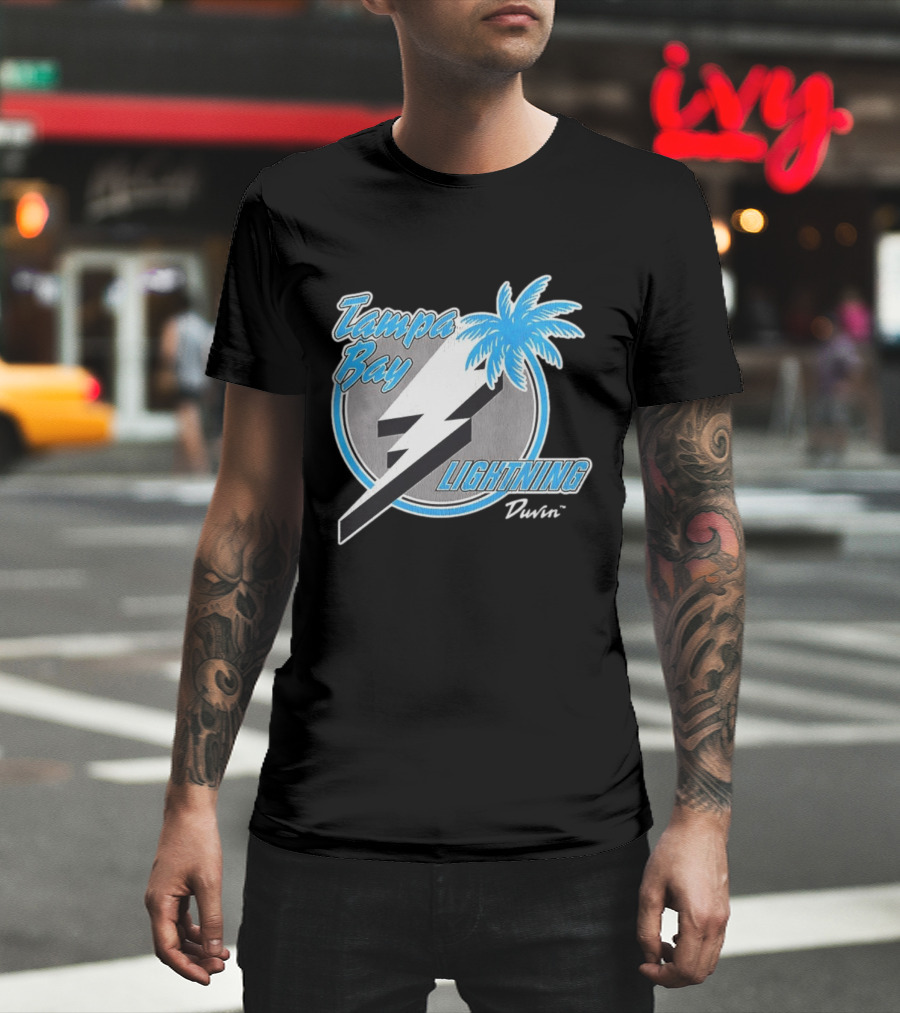 Tampa Bay Lightning NHL Tropics Palm Tree And Bolt T-Shirt