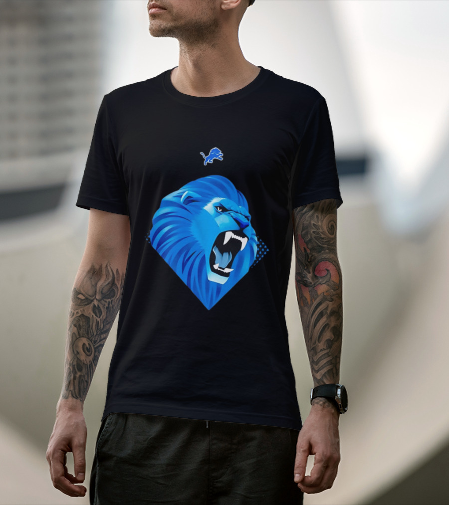 Team Youth Detroit Lions Roaring Blue Lion T-Shirt