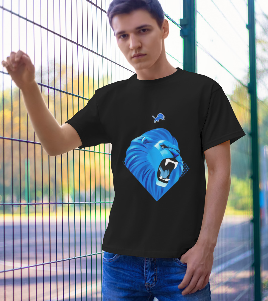 Team Youth Detroit Lions Roaring Blue Lion T-Shirt