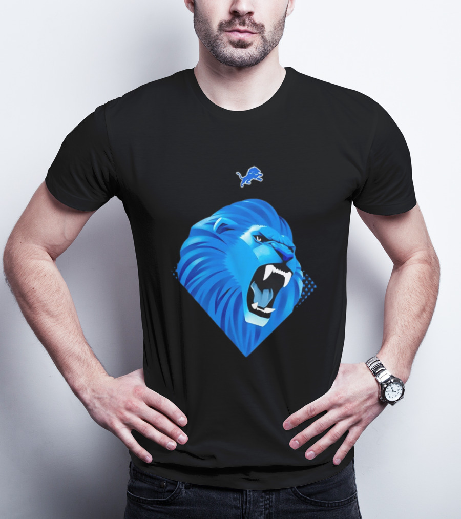 Team Youth Detroit Lions Roaring Blue Lion T-Shirt
