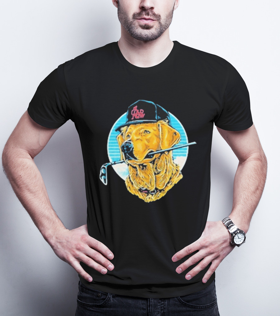 Old Row The Good Boys Golf Club Golden Retriever With Golf Club In Mouth T-Shirt